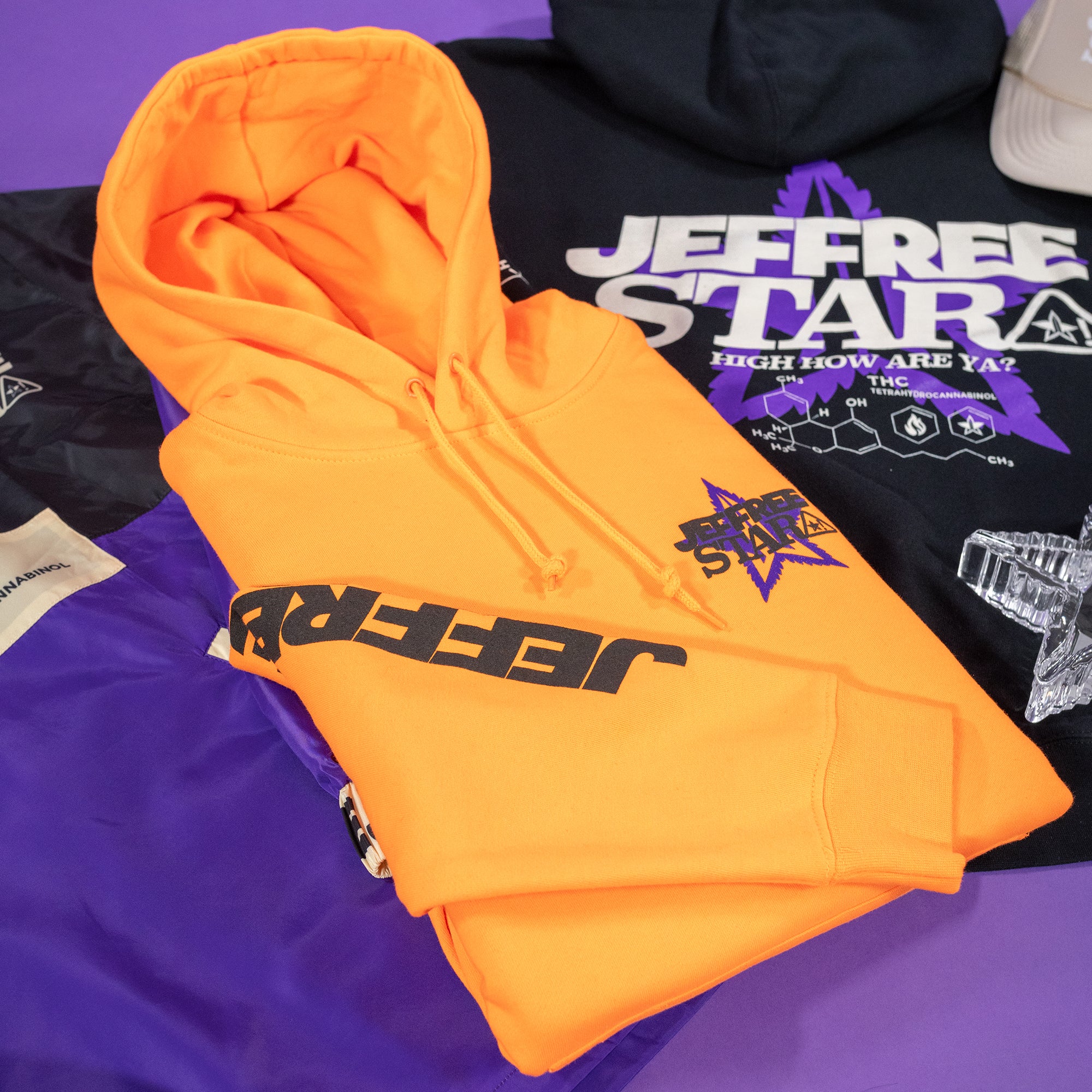 THC NEON ORANGE HOODIE – Star Lounge